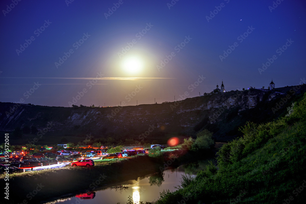 Wonderful landscape with rocks and mountains at orheiul vechi memorial ...