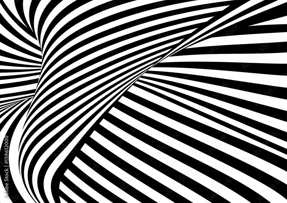 Vector op art pattern. Optical illusion abstract background. Stock ...
