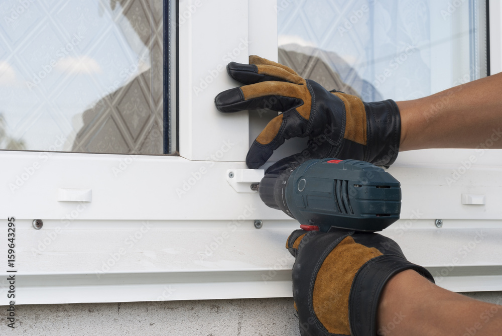 installation of plastic windows Stock Photo | Adobe Stock