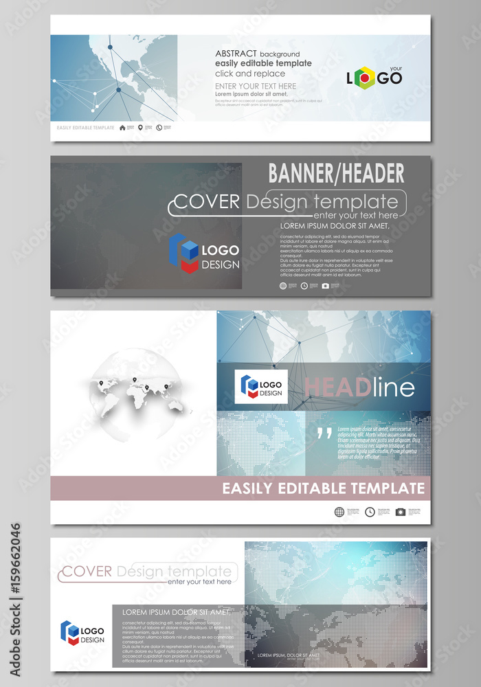 The minimalistic vector illustration of editable layout of social media ...