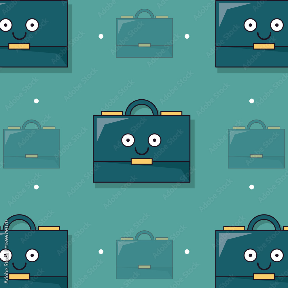 colorful background with pattern of animated executive briefcase vector ...