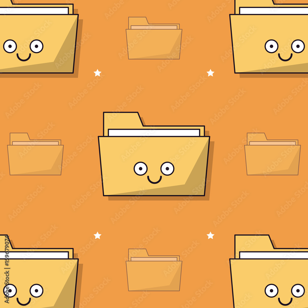 colorful background with pattern of animated folder icon vector ...