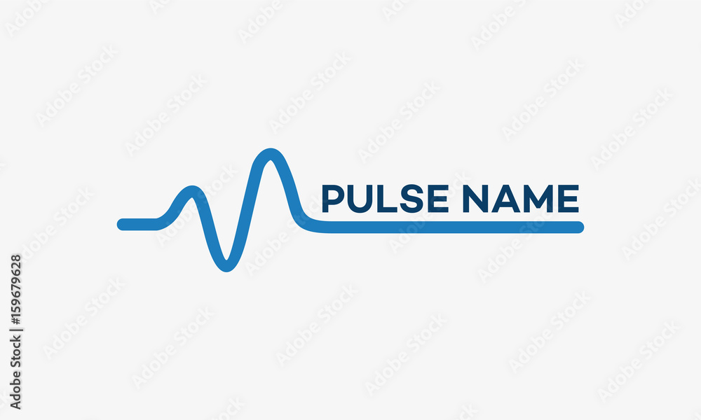 Simple Pulse Logo template Stock Vector | Adobe Stock