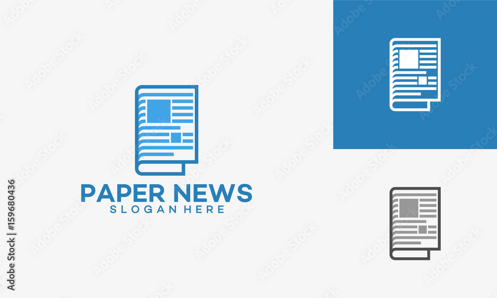 Modern Newspaper Logo template designs vector illustration Stock Vector ...