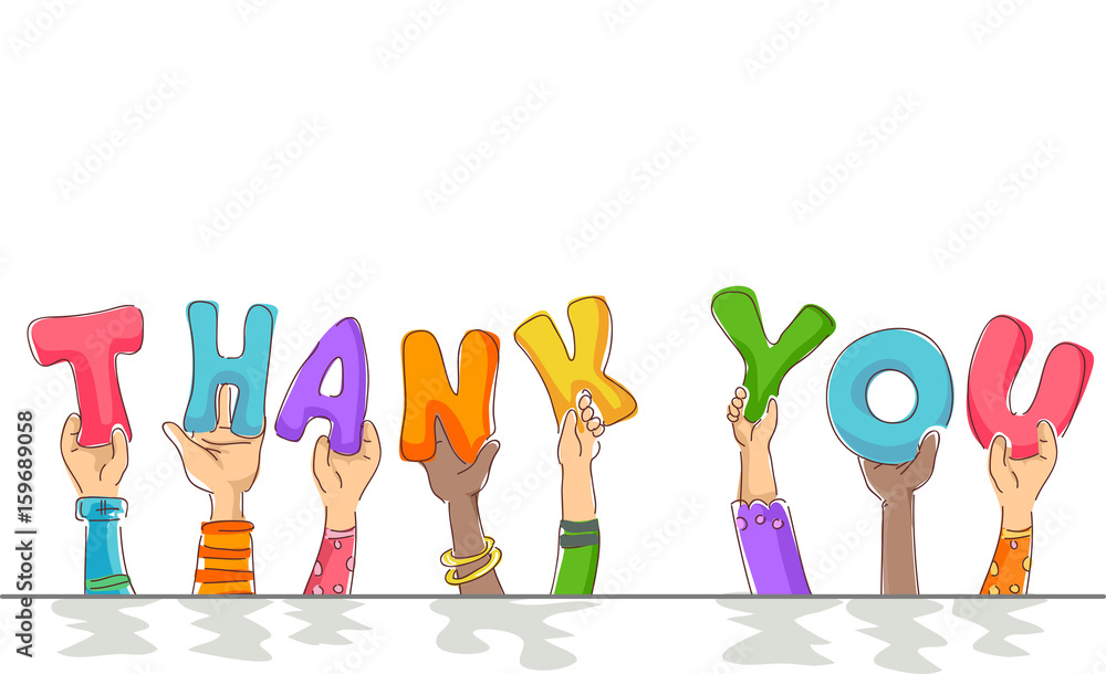 Hands Good Traits Saying Thank You Stock Vector | Adobe Stock