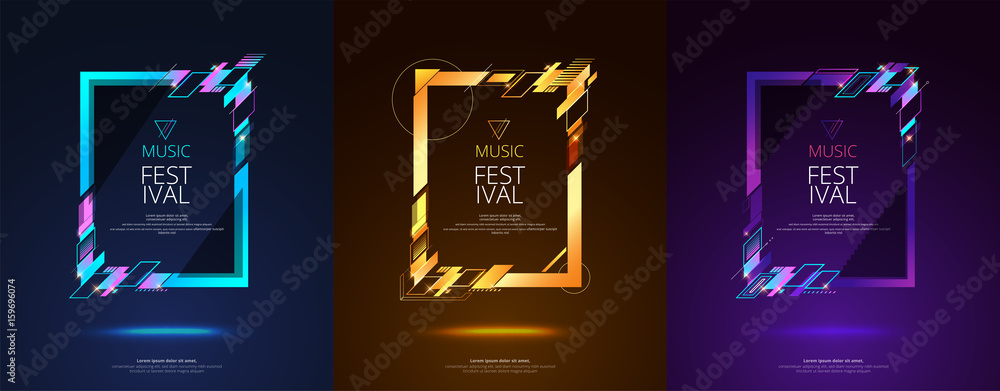 Frame design for text Modern Art graphics for hipsters. dynamic frame ...