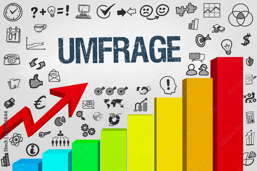 Umfrage / Diagramm mit Symbole Stock-Illustration | Adobe Stock