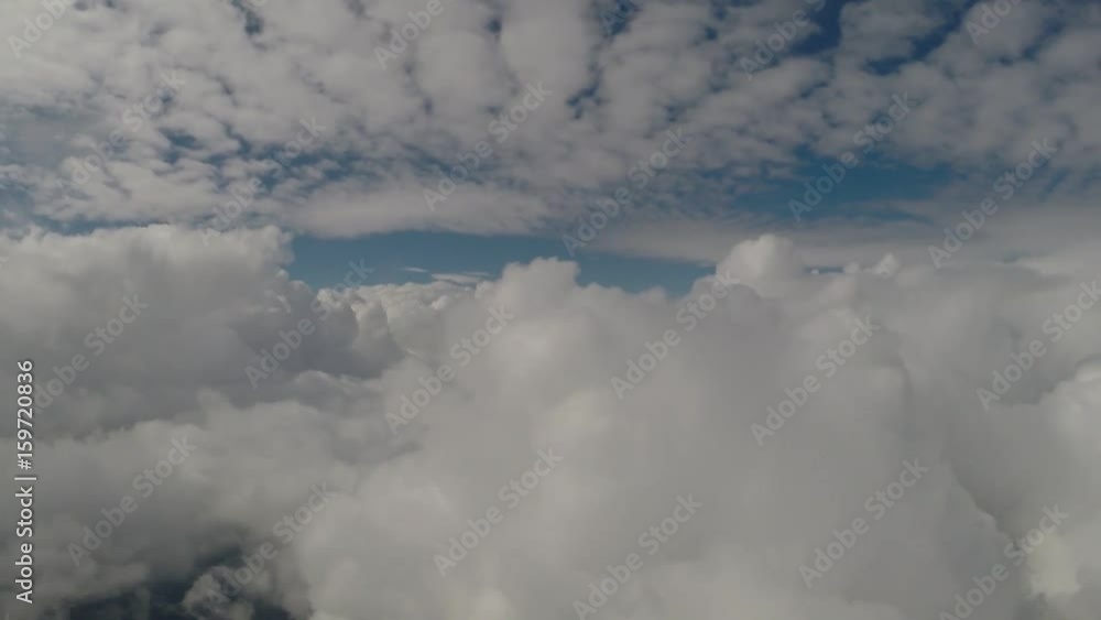 Cumulus clouds at altitude Stock Video | Adobe Stock