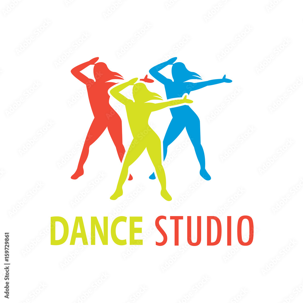 dance logo for dance school, dance studio. vector illustration Stock ...