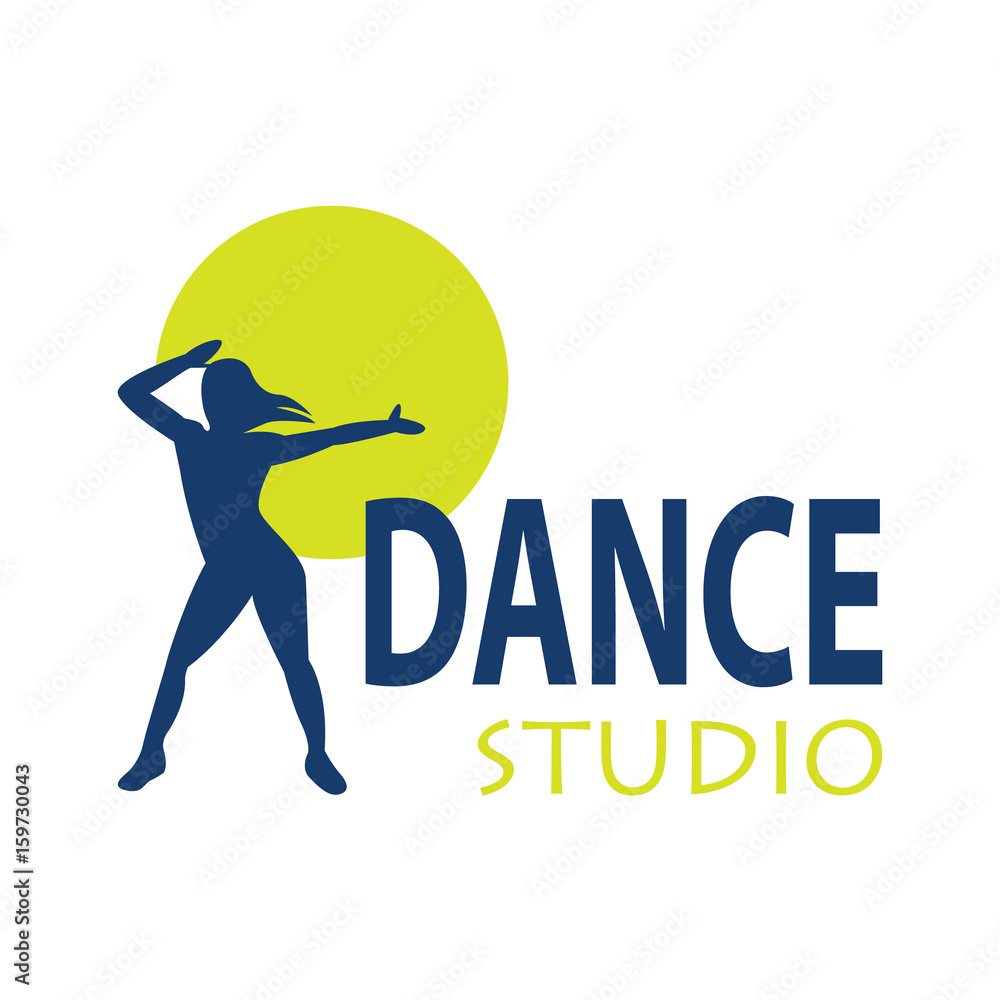 dance logo for dance school, dance studio. vector illustration Stock ...