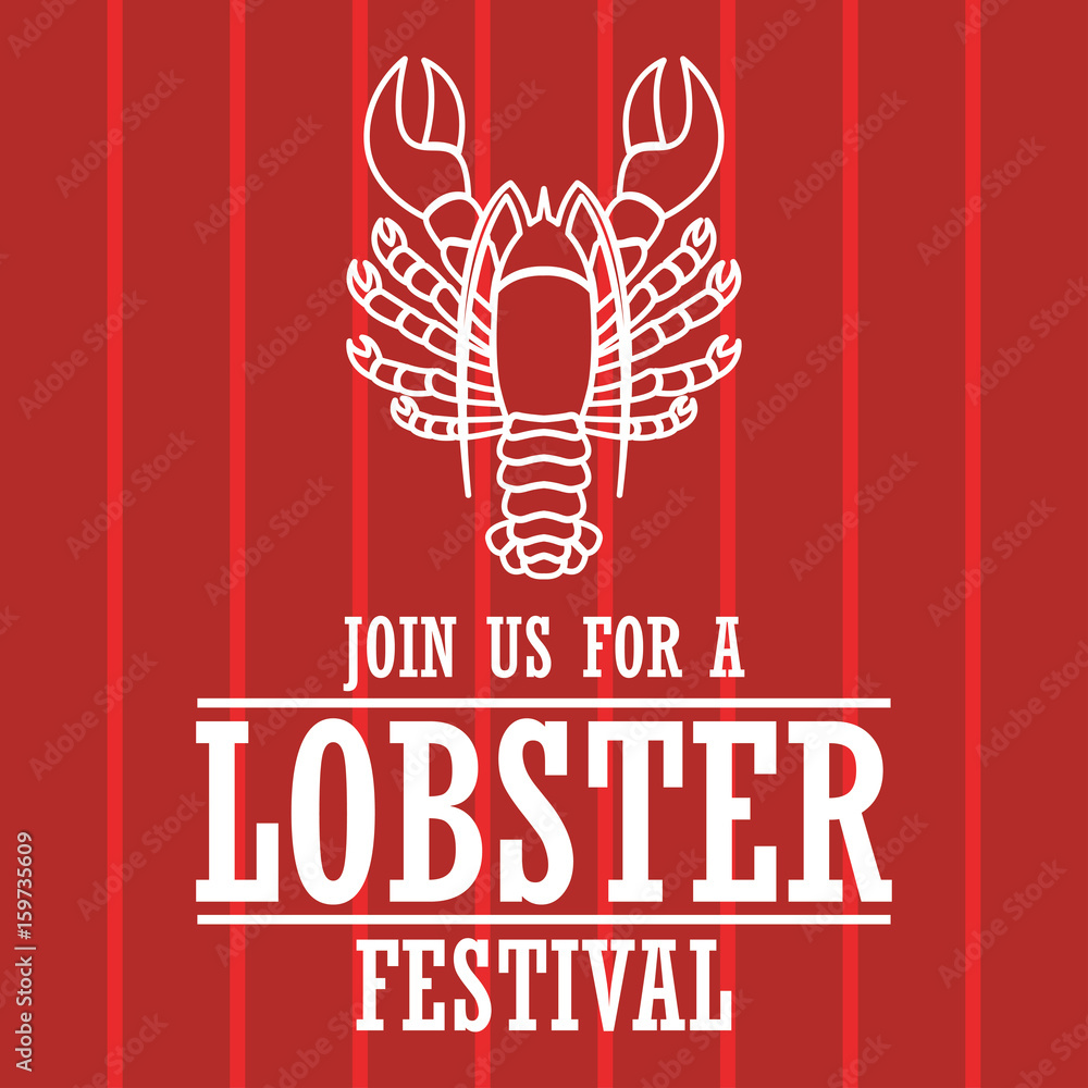 lobster poster for lobster festival . vector illustration Stock Vector ...
