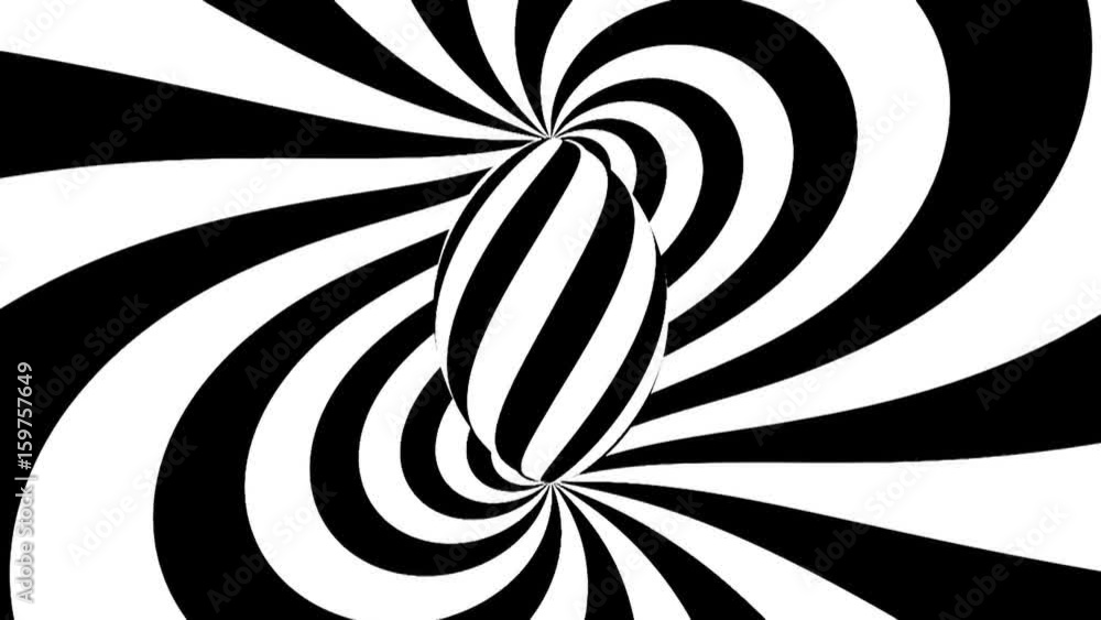 Hypnotic spiral. Black and white hypnosis. Seamless loop Stock Video ...