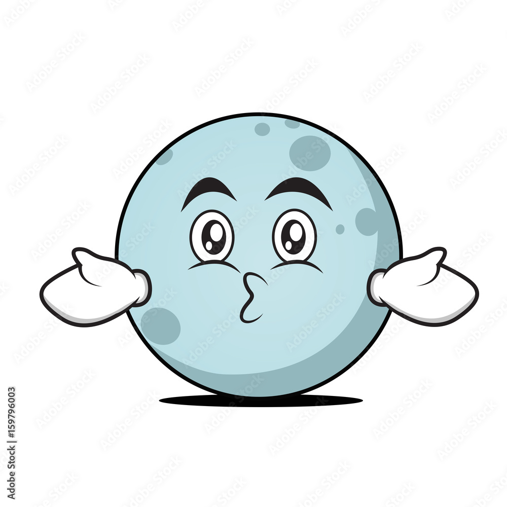 Kissing face moon cartoon character Stock Vector | Adobe Stock