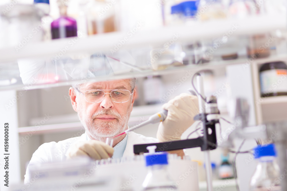 Life scientist researching in laboratory. Life sciences study living ...