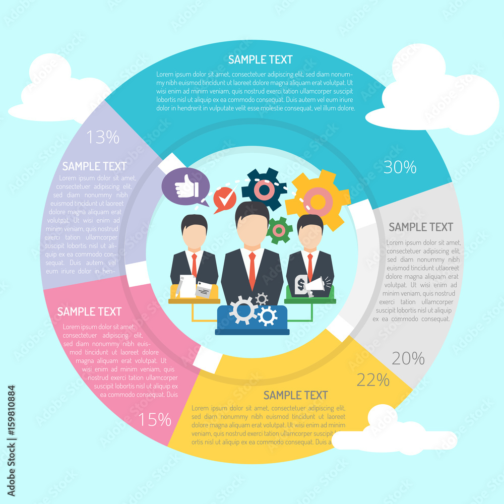 Teamwork Infographic Stock Vector | Adobe Stock