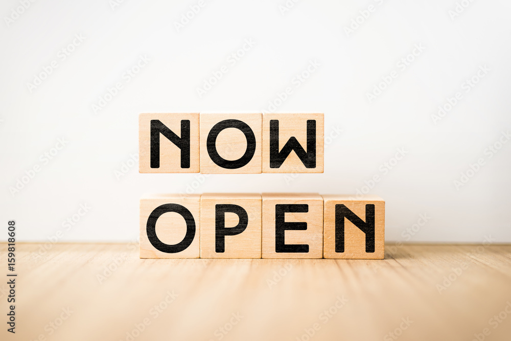 "NOW OPEN" concept Stock Photo | Adobe Stock