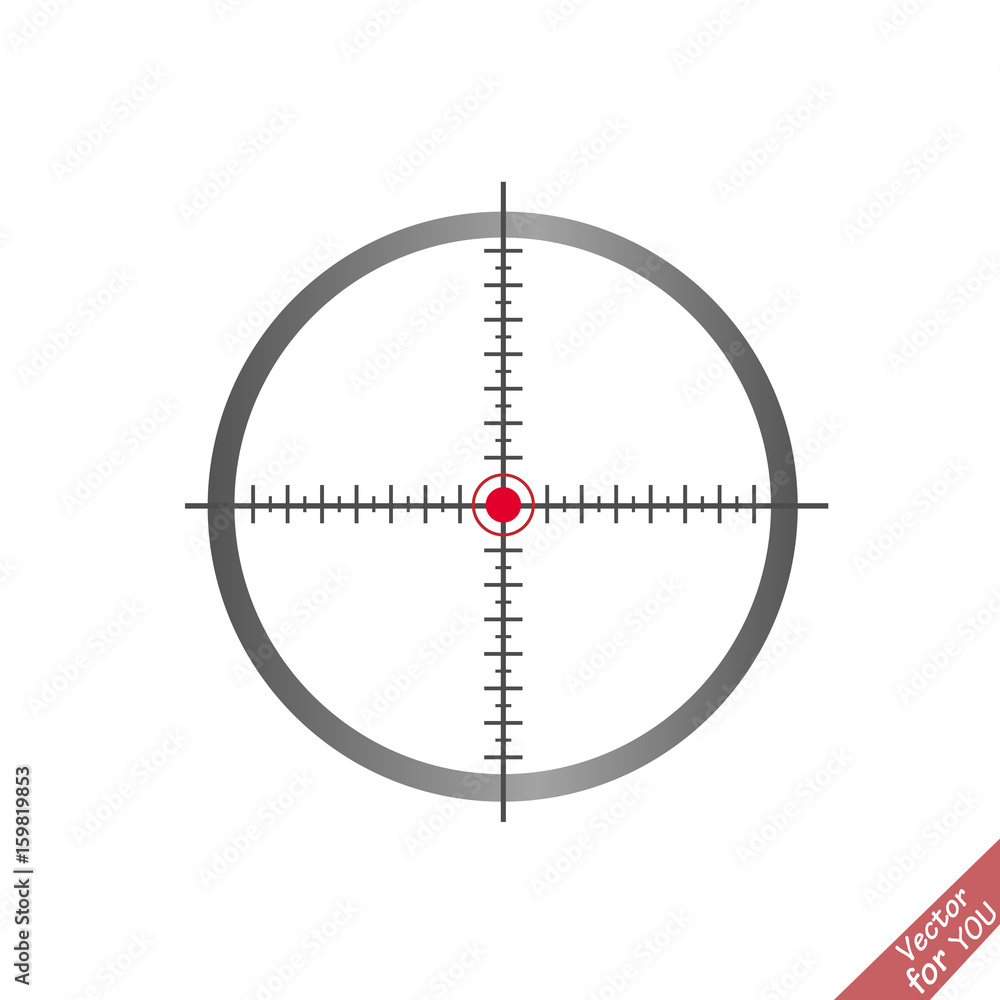 Rifle scope crosshair isolated vector illustration Stock Vector | Adobe ...