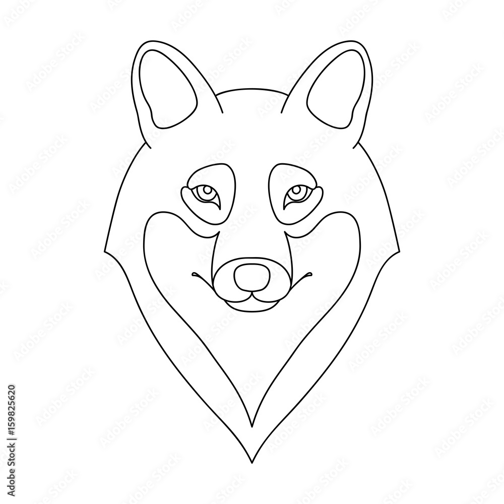 Anime Wolf Head Outline