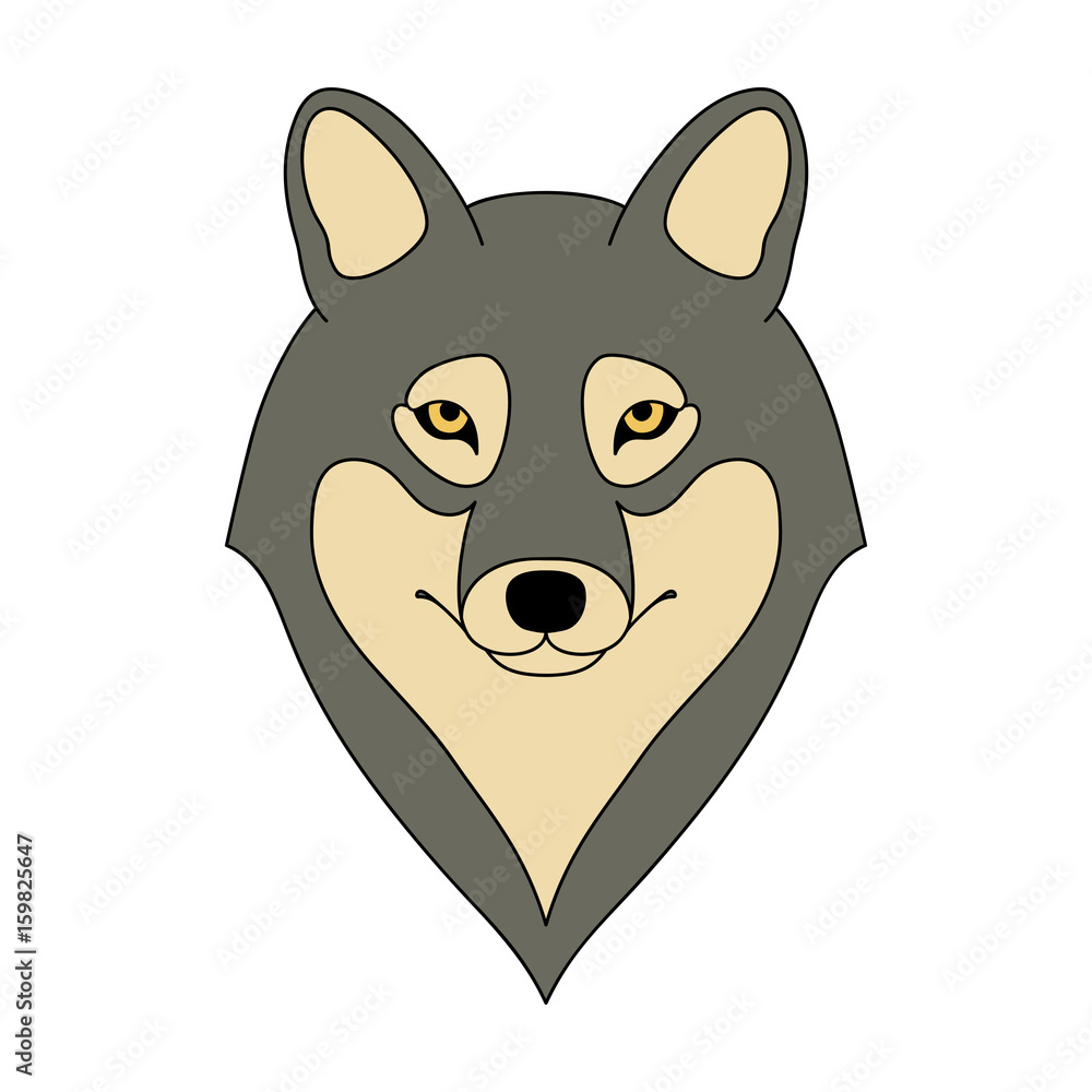 Wolf Head Cartoon