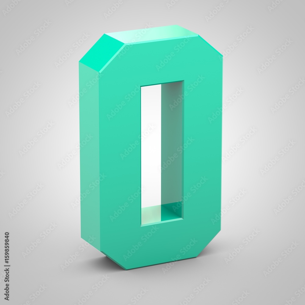 Isometric letter O uppercase isolated on white background Stock ...