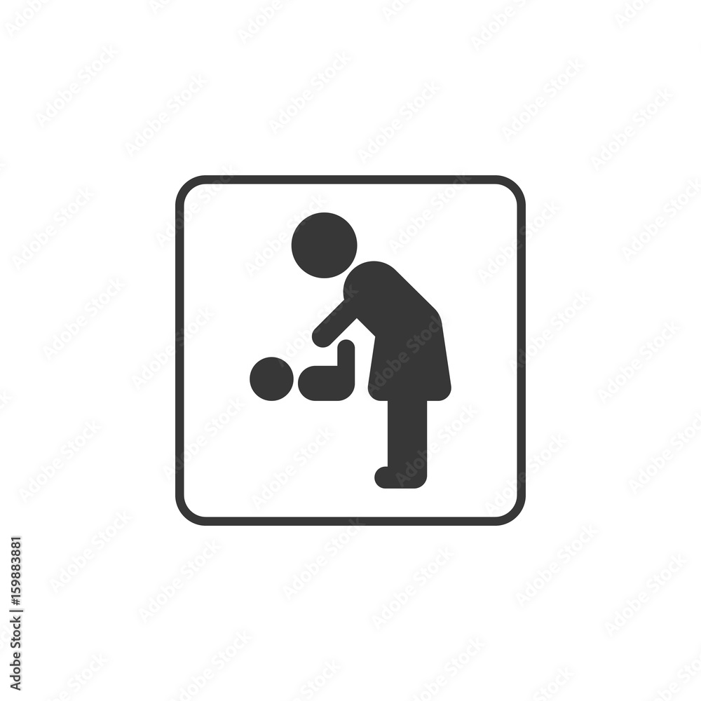 pictogram for mother and baby restroom, for changing diaper Stock ...