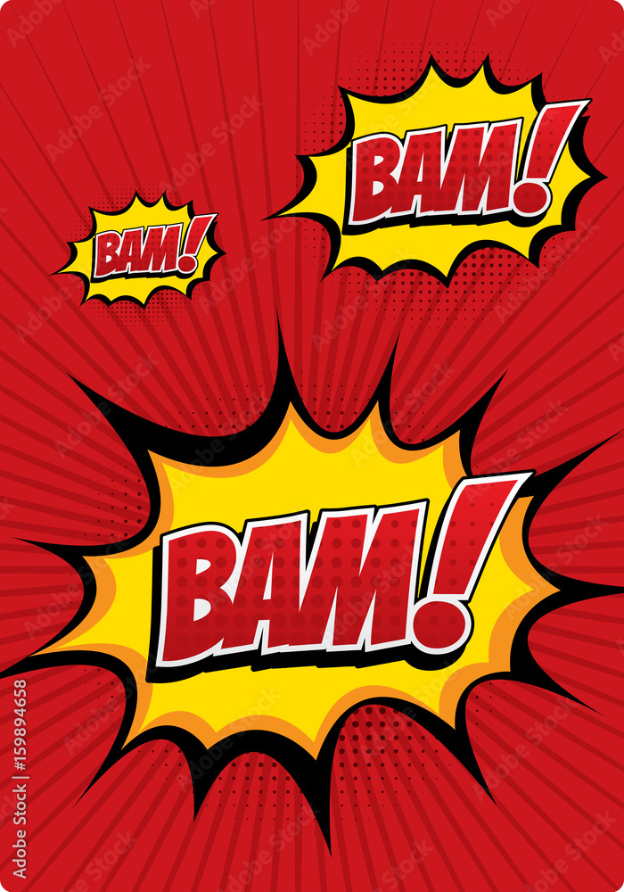 BAM! - Comic Speech Bubble, Cartoon Stock Vector | Adobe Stock