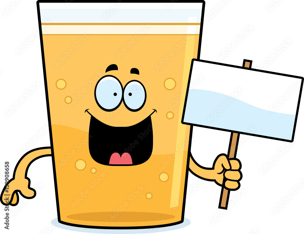 Cartoon Beer Sign Stock Vector | Adobe Stock
