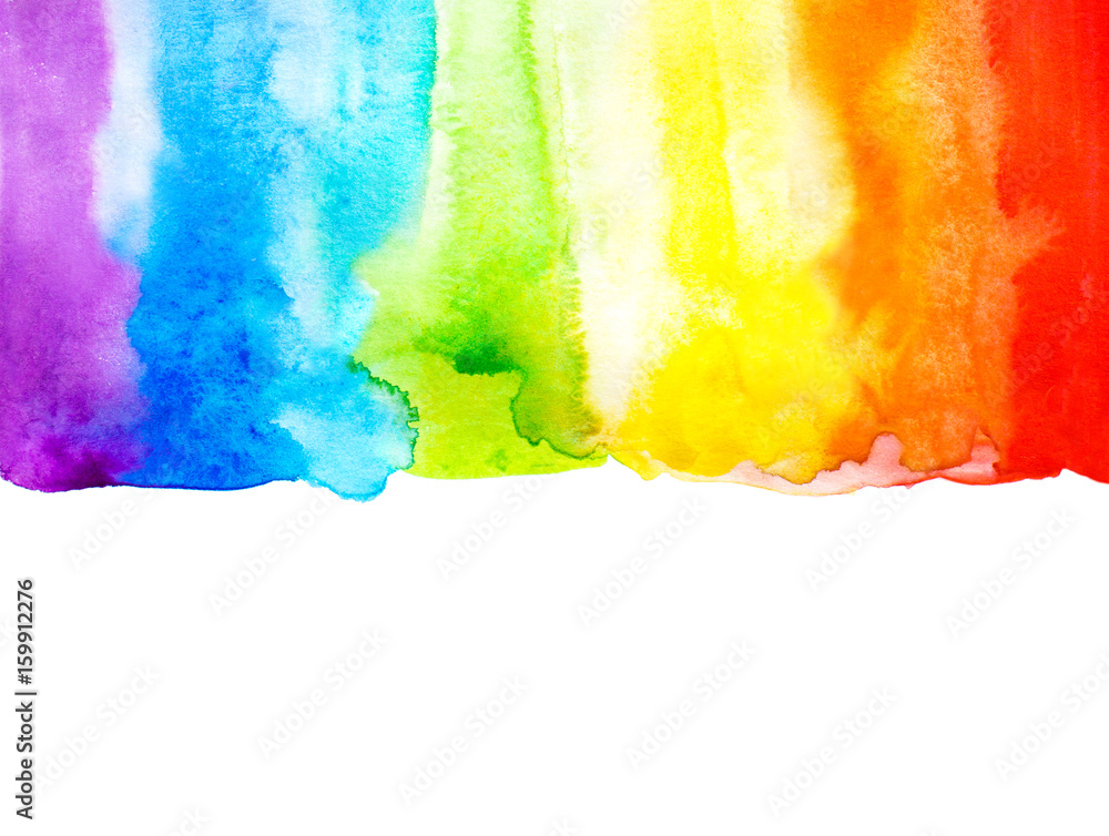 seamless rainbow spectrum watercolor paint splash . illustration for ...