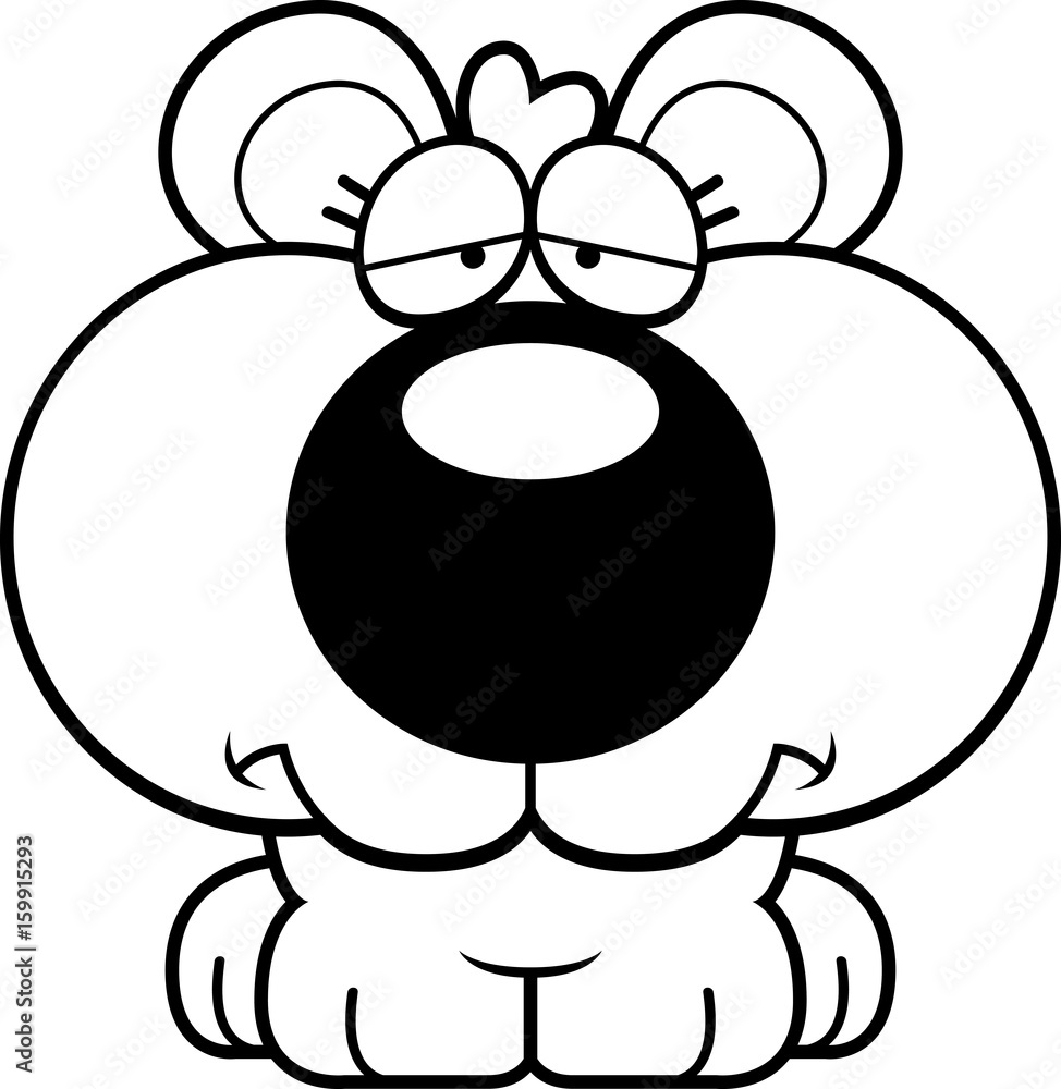 Cartoon Sad Bear Cub Stock Vector | Adobe Stock