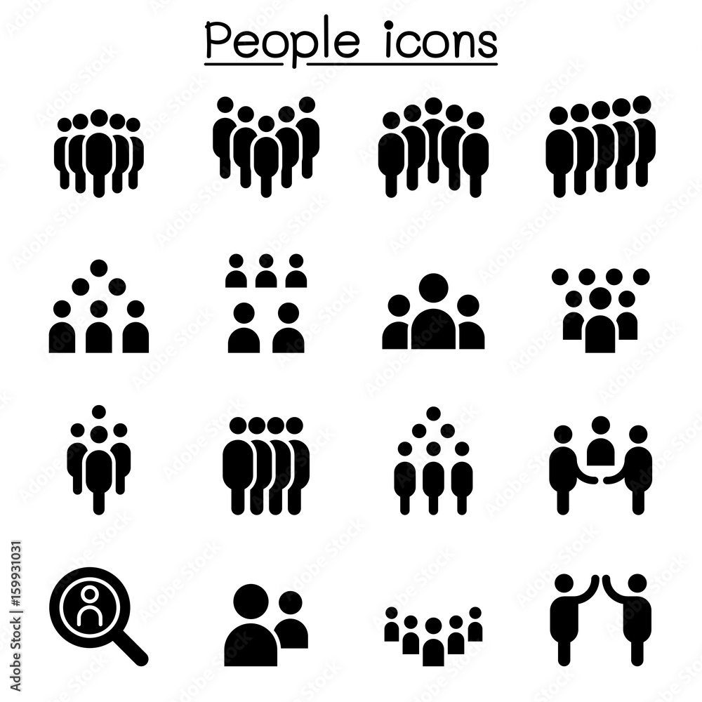 People icon set vector illustration Stock Vector | Adobe Stock