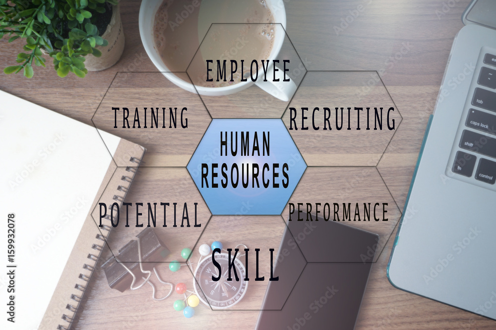 Top view of laptop,notes,smartphone,compass and clips with business and ...