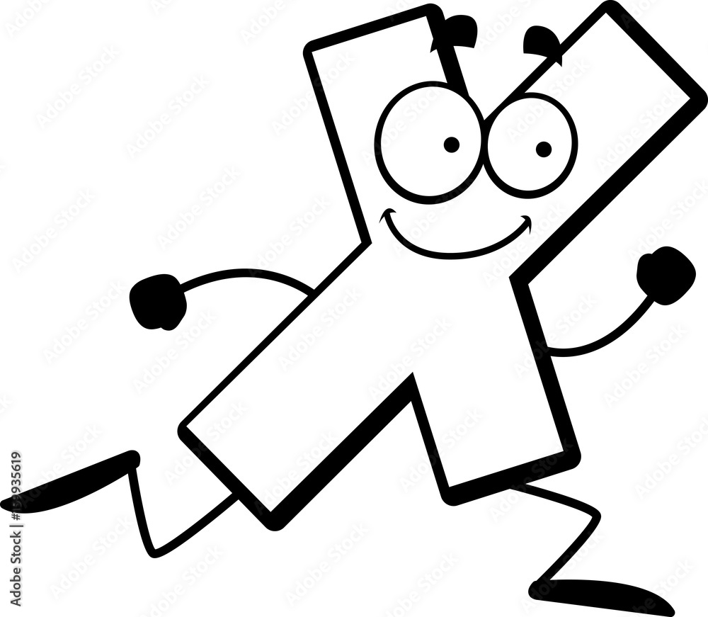 Cartoon X Running Stock Vector | Adobe Stock