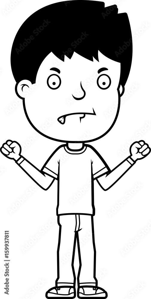 Mad Teen Boy Stock Vector | Adobe Stock