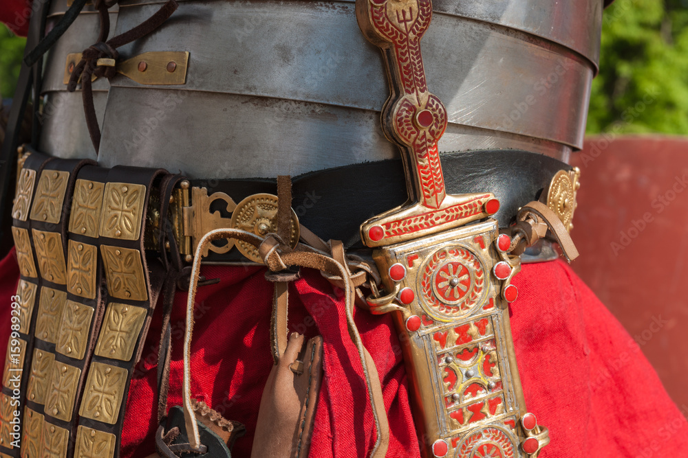 Details of Roman soldier body armor Stock Photo | Adobe Stock