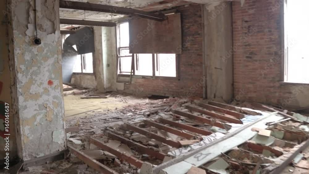 FPV CLOSE UP: Exploring decaying abandoned building with collapsing ...