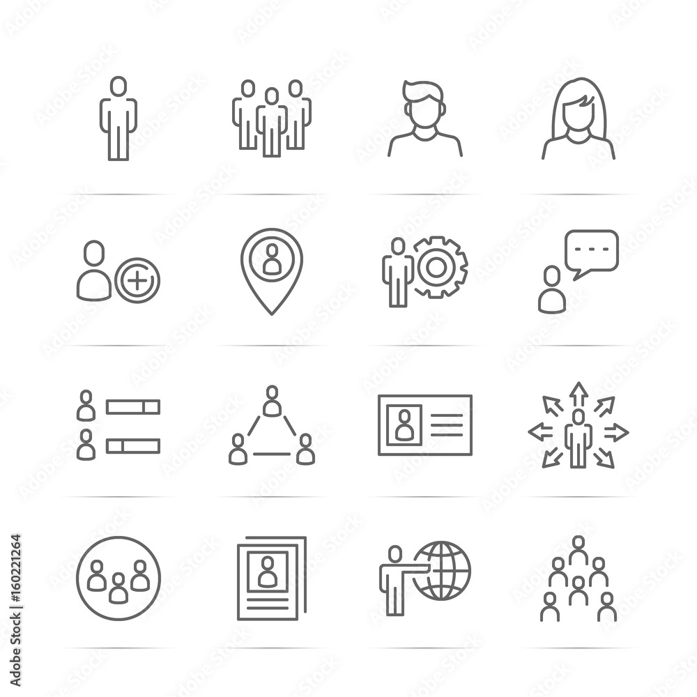 people vector line icons Stock Vector | Adobe Stock