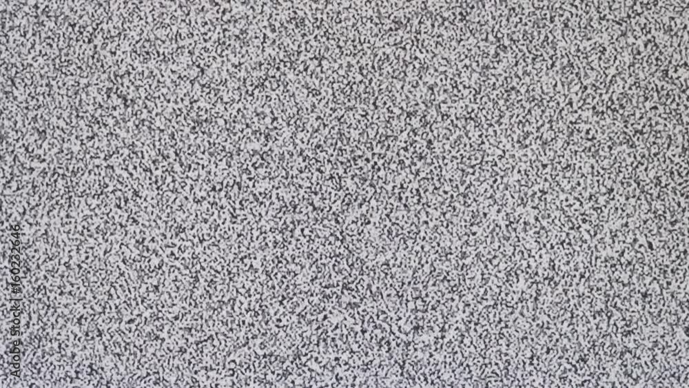 TV screen no signal, static noise and TV static fill the screen ...