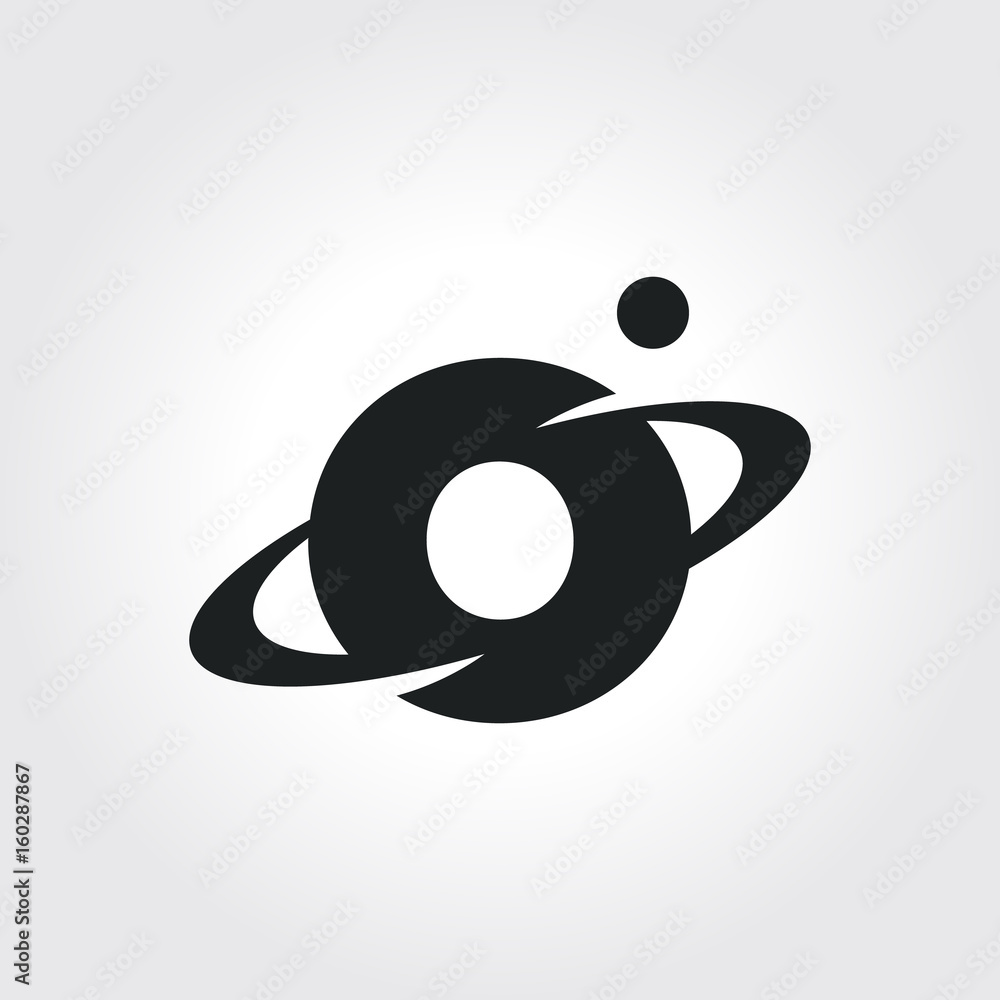 Letter O from Orbit Typography Symbol illustration Stock Vector | Adobe ...