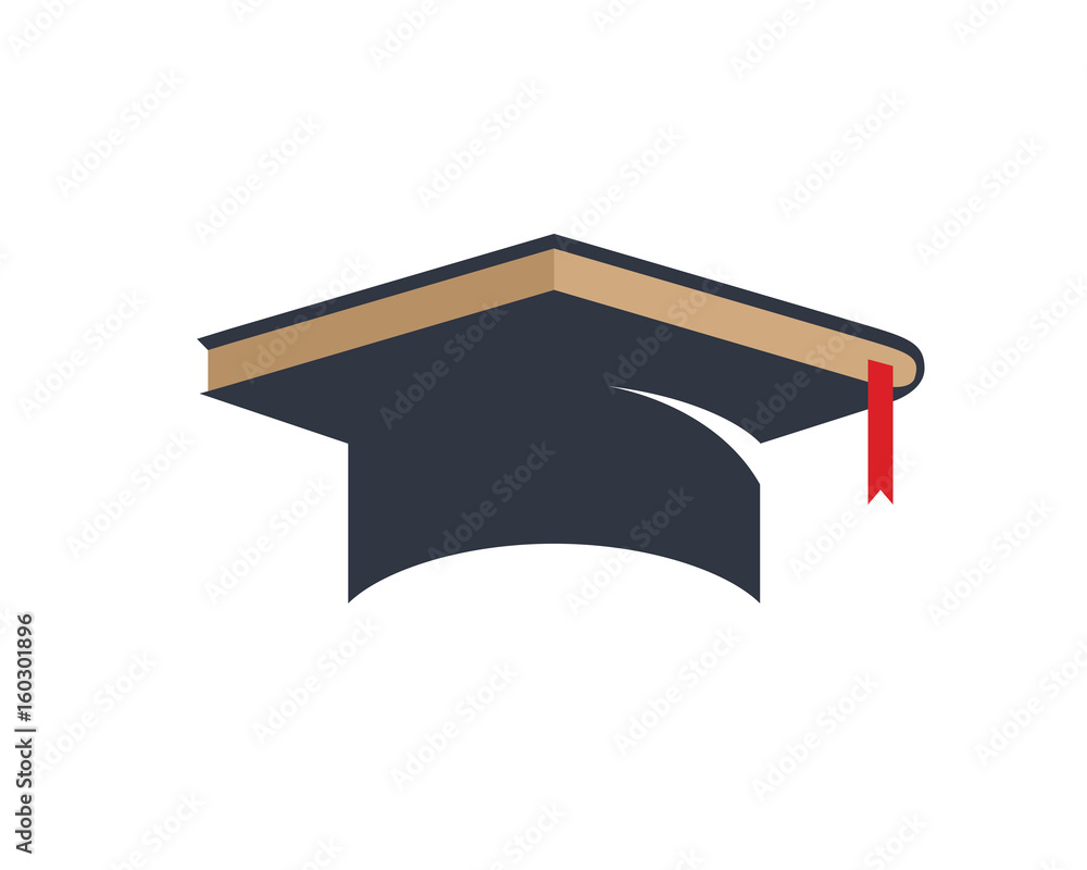 Modern Education Logo Showing Book and Graduation Hat Symbol Stock ...