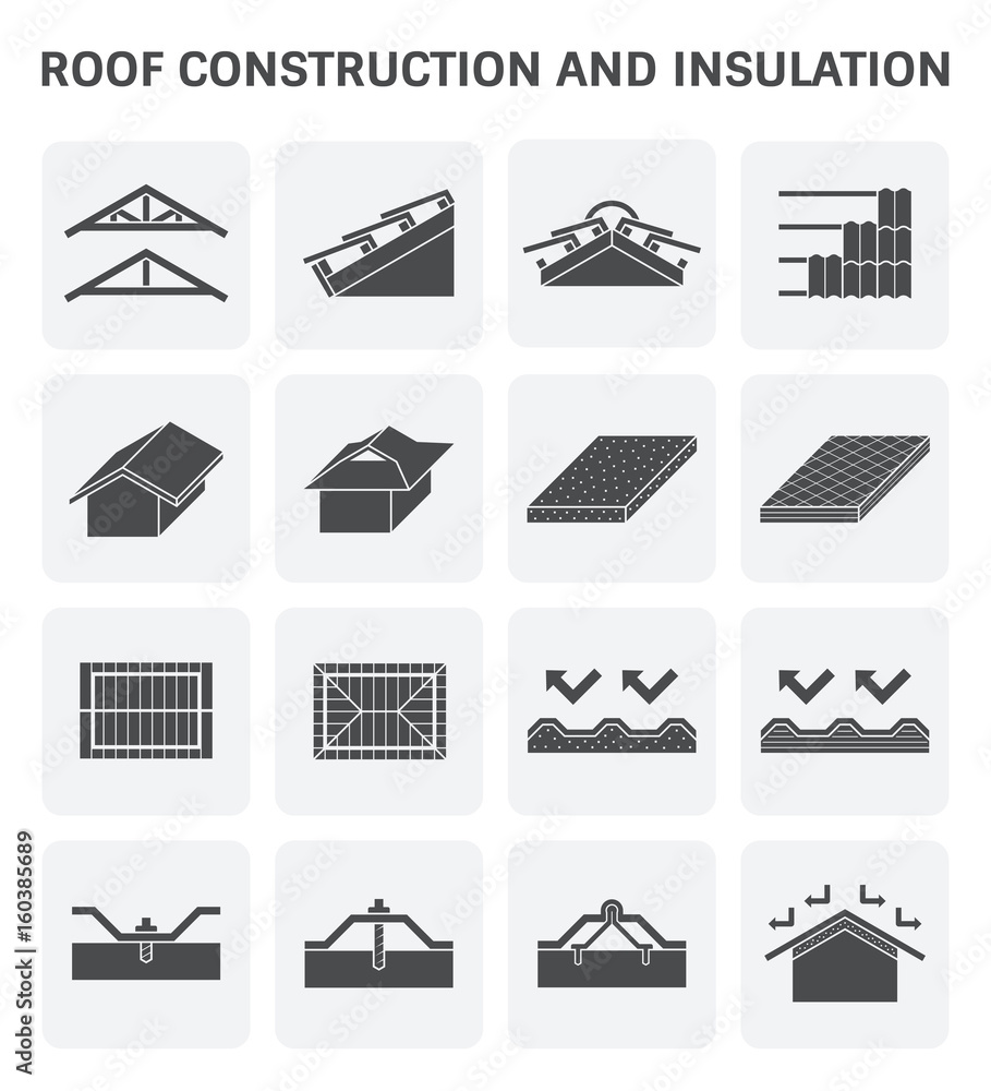 roof construction icon Stock Vector | Adobe Stock