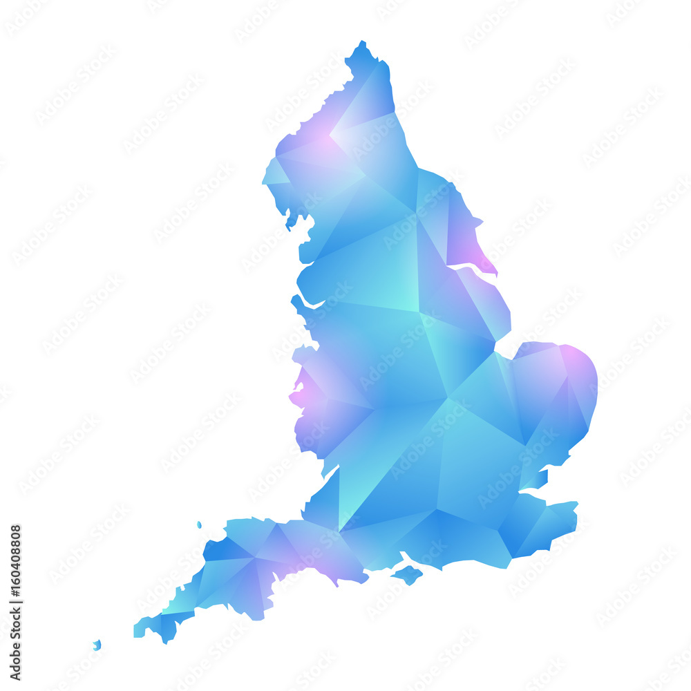 vector map of england polygon Stock Vector | Adobe Stock