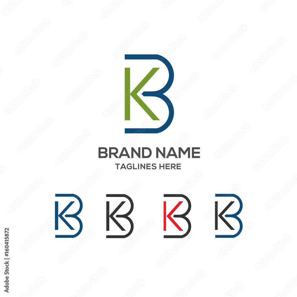 KB letter logo design vector illustration template,K letter logo vector ...