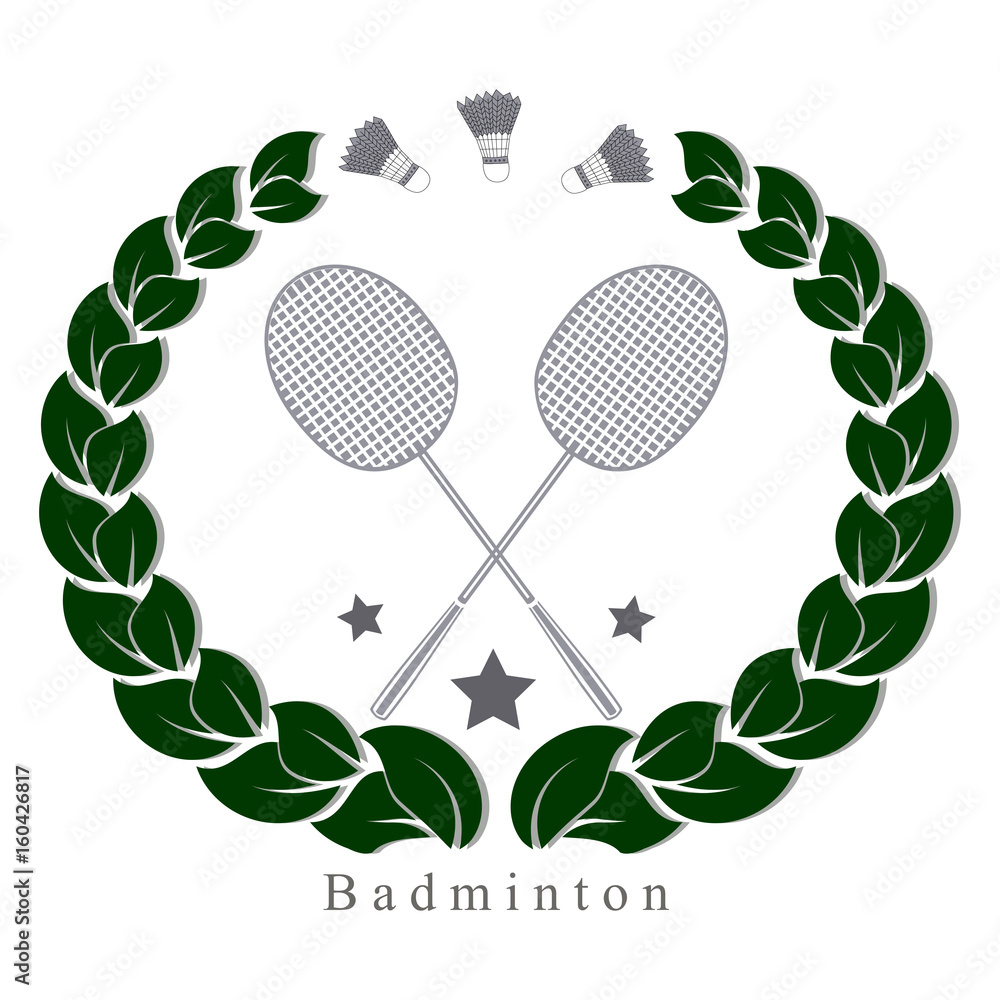 Badminton Racket And Shuttlecock Logo