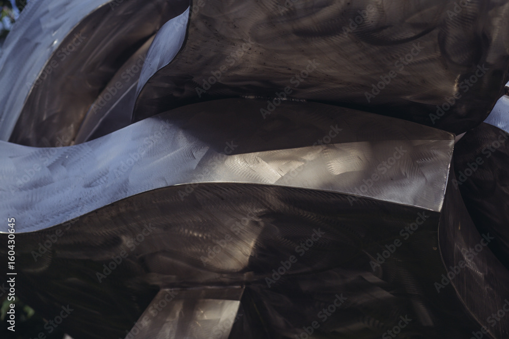 Abstract metal shapes design. Steel architecture. Steel background ...