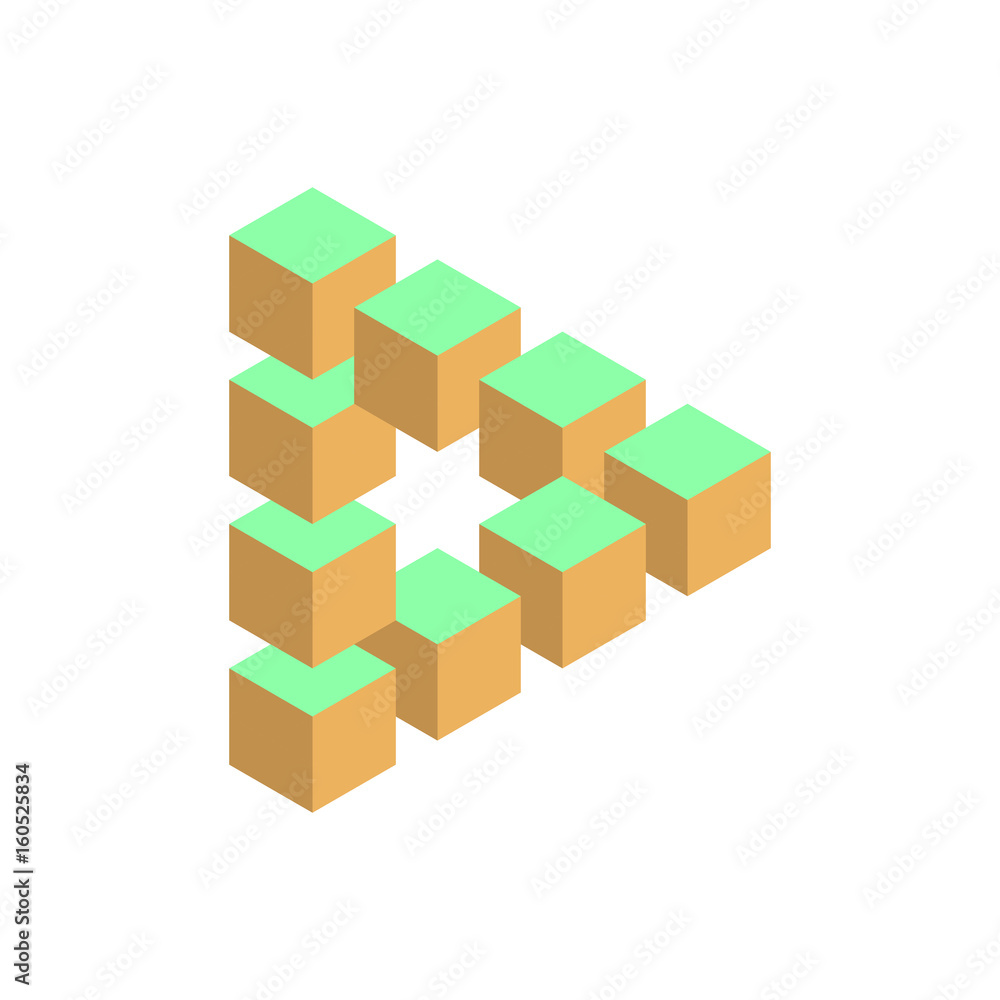 Penrose Triangle Cubes