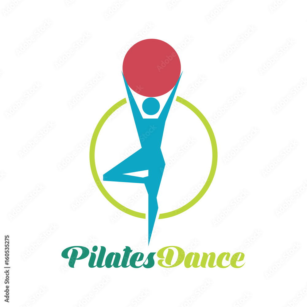 pilates logo for pilates school, pilates studio. vector illustration ...
