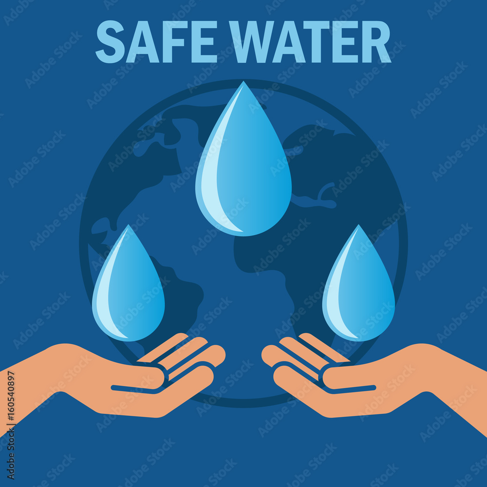 safe / save water concept with text space for your slogan / tagline ...
