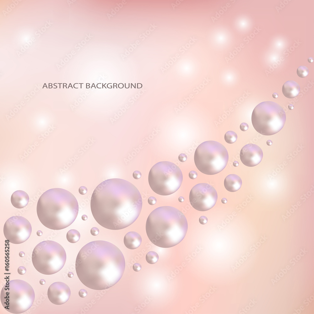 Abstract luxury soaring pearl beads background. Vector illustration ...