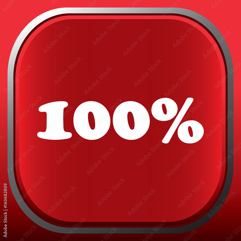 100 percent icon Stock Illustration | Adobe Stock