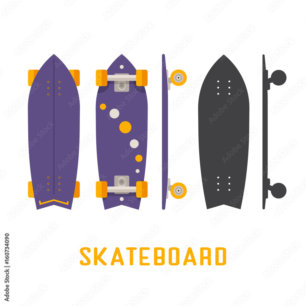 Skateboard Bottom Outline